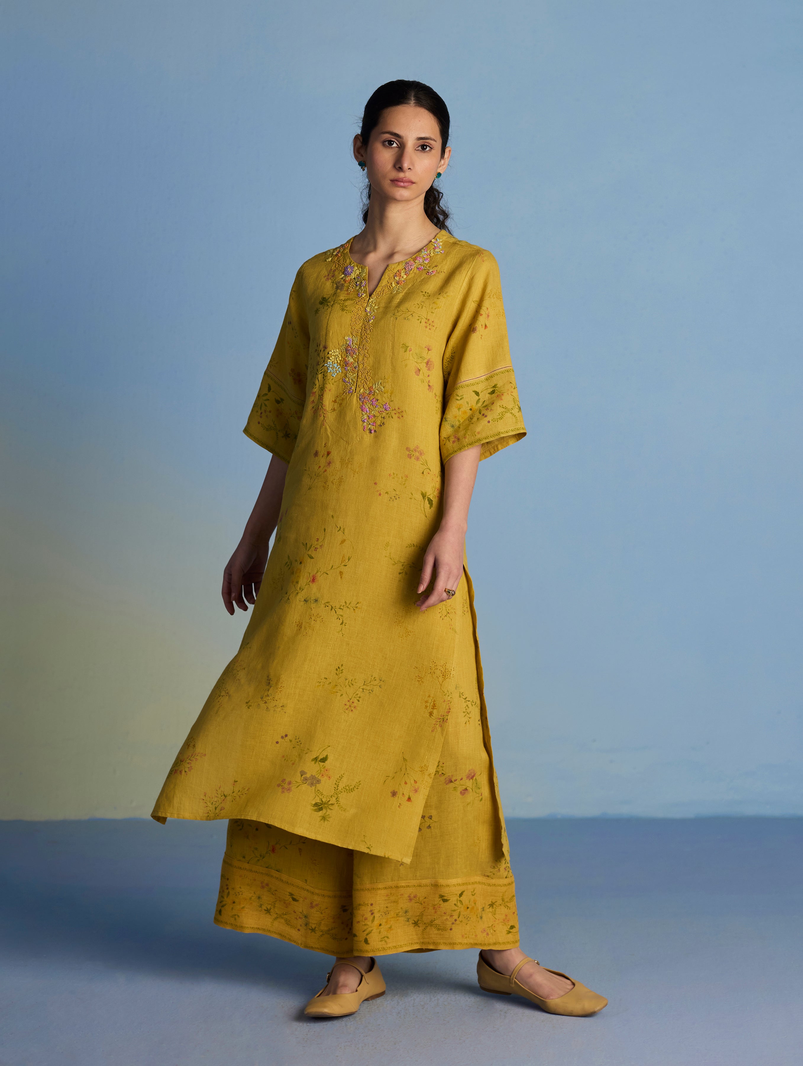 Linen Kurta For Women | Hand Embroidered Kurta for Women | Manan – Page 2