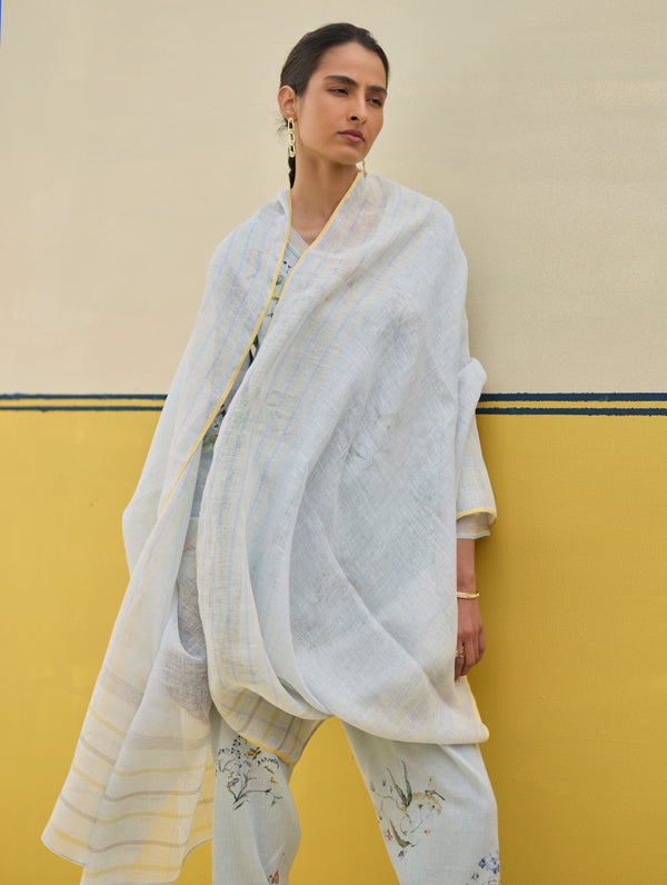 Buy Linen Dupattas For Women | Metallic Linen Dupattas – Manan