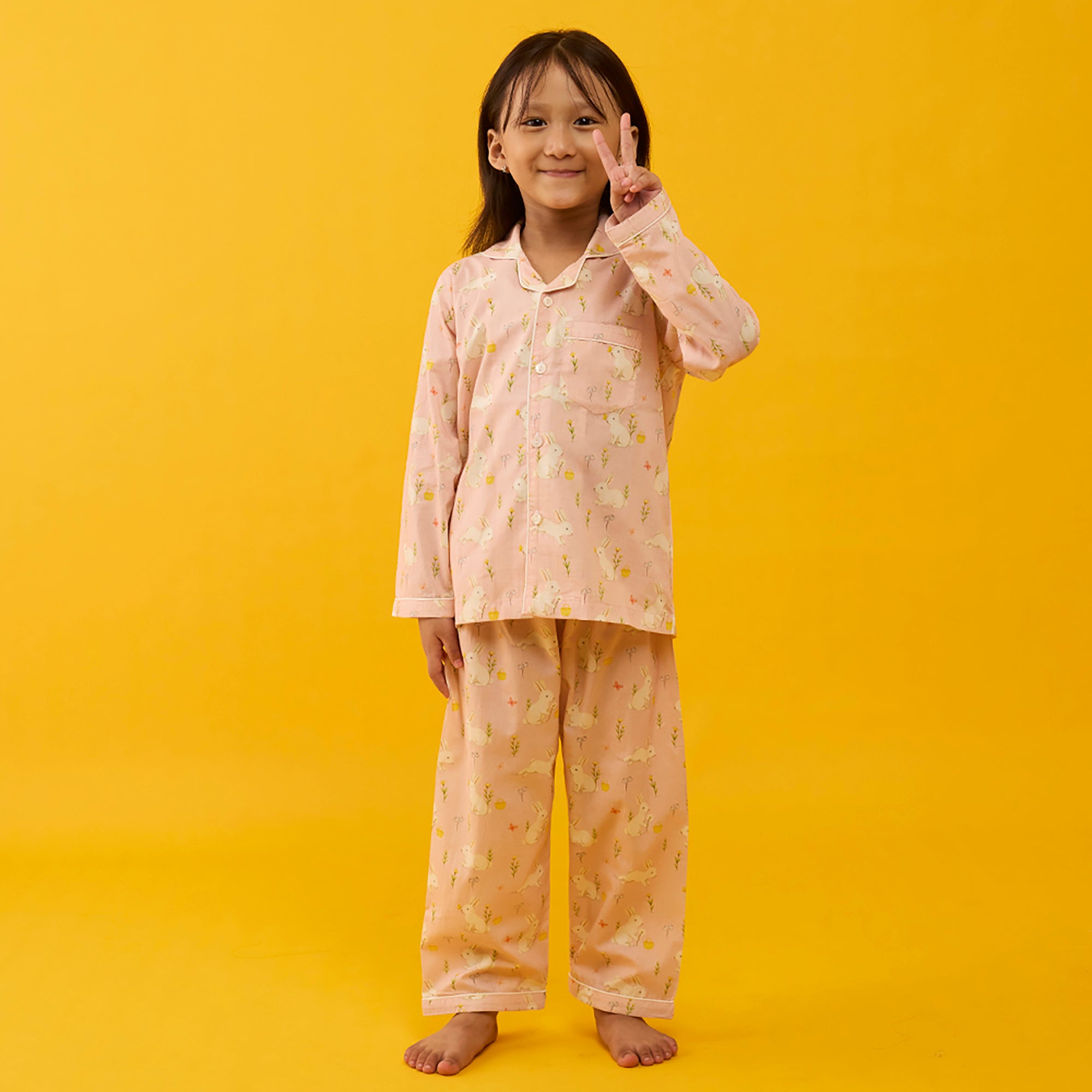 Bunny Hop Pima Pajama Set For Kids – Manan